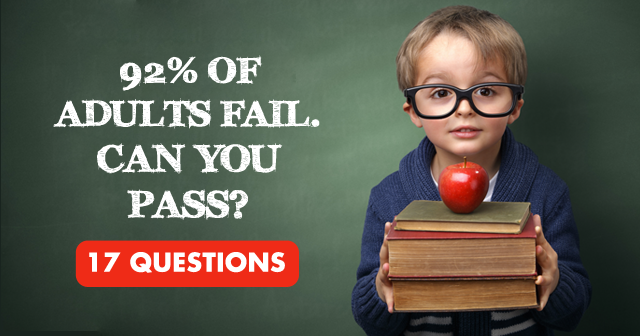 Only 8% of adults remember this kids fact sheet. Do you? | MyDailyQuizz