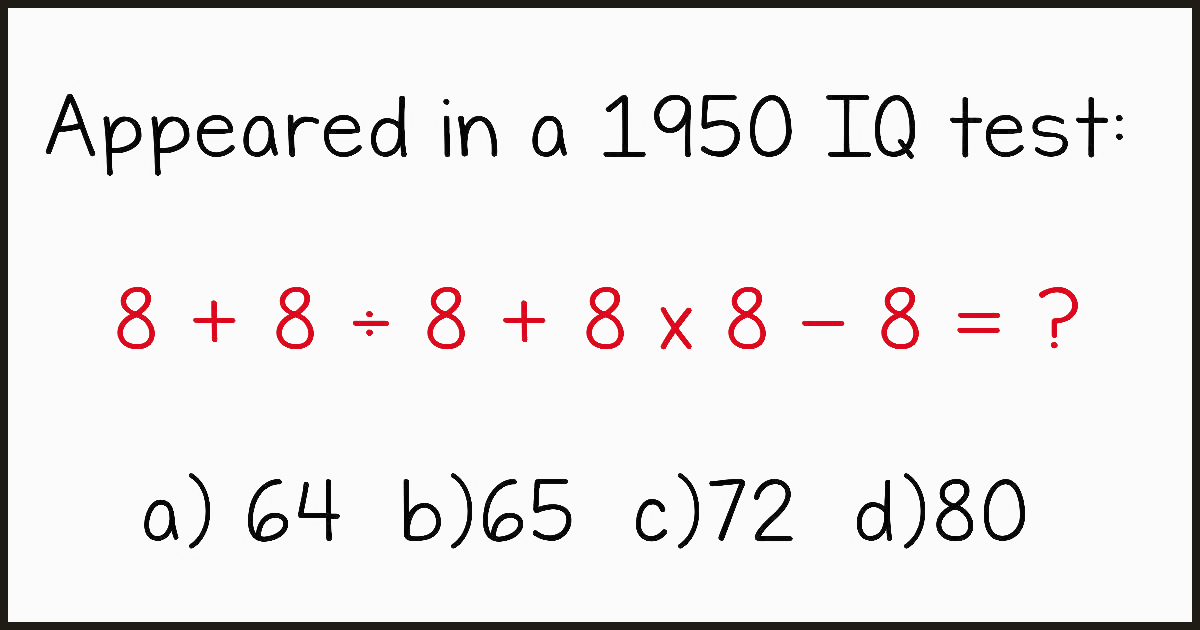 These 5 Questions Appeared In A 1950 IQ Test. Can You Answer At Least 1 ...